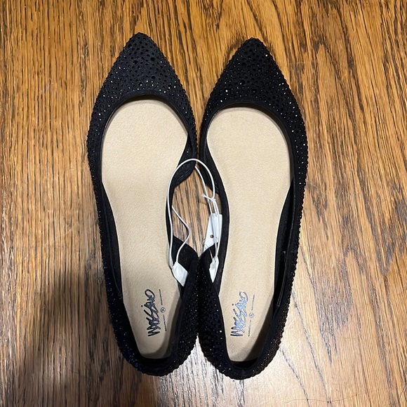 Mossimo Supply Co. | Shoes | Black Rhinestone Mossimo Flats | Poshmark